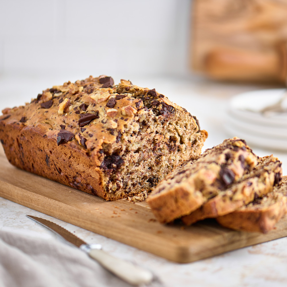 Chocolate Chunk Banana Bread | Low Sugar Recipe