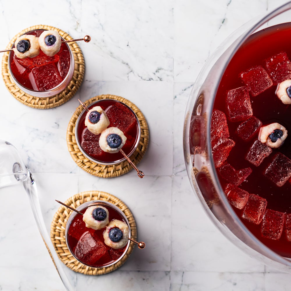 Halloween Berry Eyeball Punch | Low Sugar Recipe